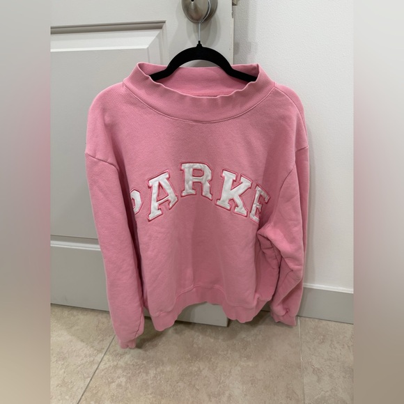 Parke | Sweaters | Parke Largexl Pink Mockneck Sweatshirt | Poshmark